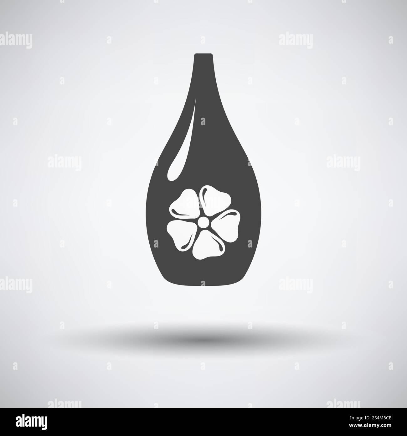 Essential oil icon on gray background with round shadow. Vector ...