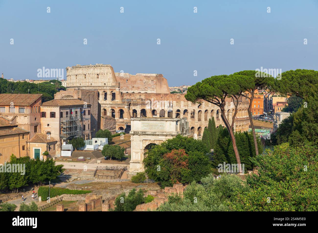 The Colosseum, as seen from the Terrazza Belvedere del Palatino, Rome ...