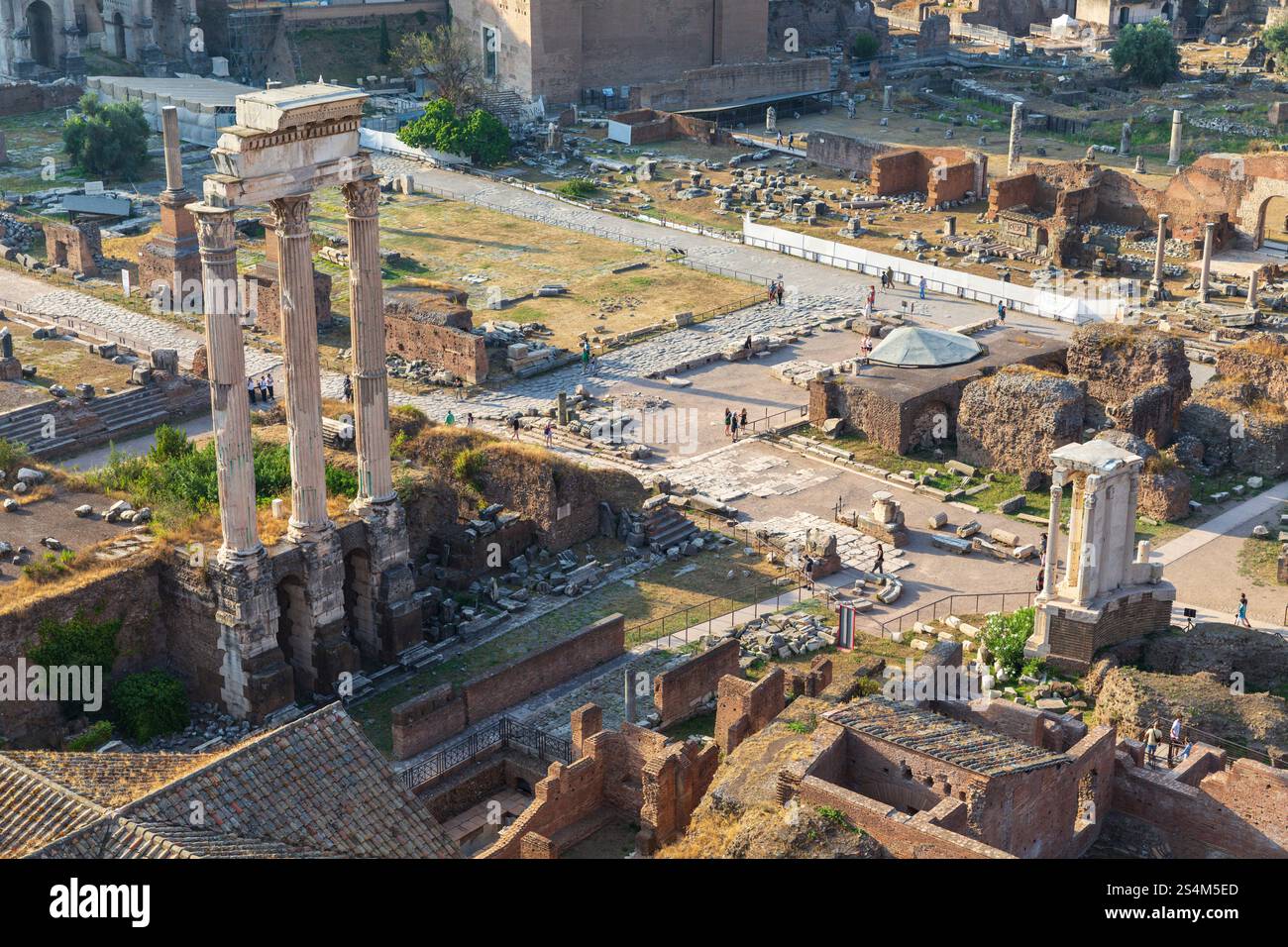 Temple of Castor and Pollux (L) & Temple of Vesta (R), Foro Romano ...