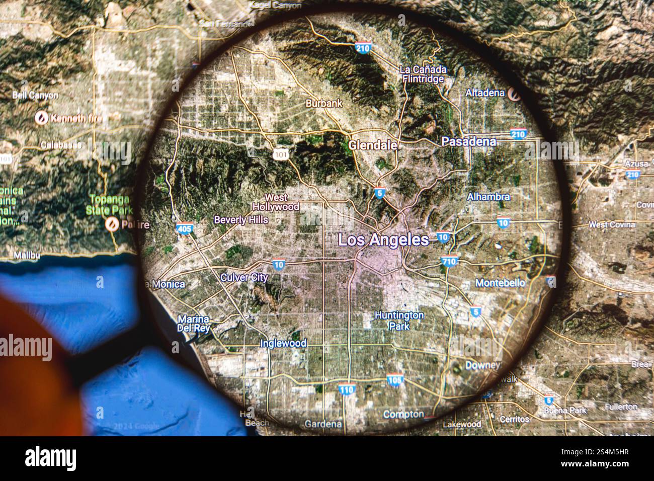 Greater California wildfires. Google map display with the locations of ...