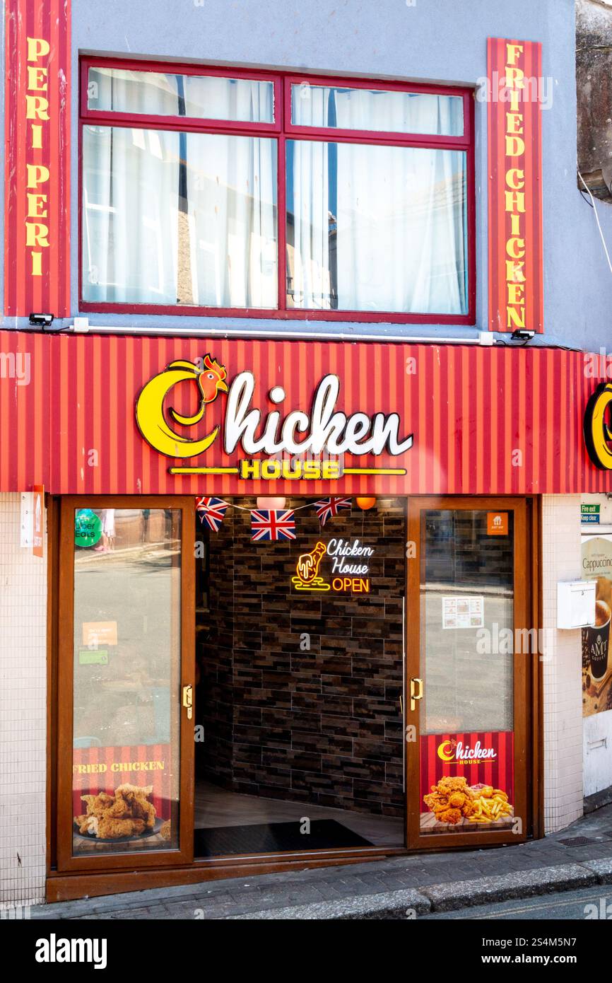 The Chicken House fast food takeaway in Newquay, Cornwall, England, UK ...