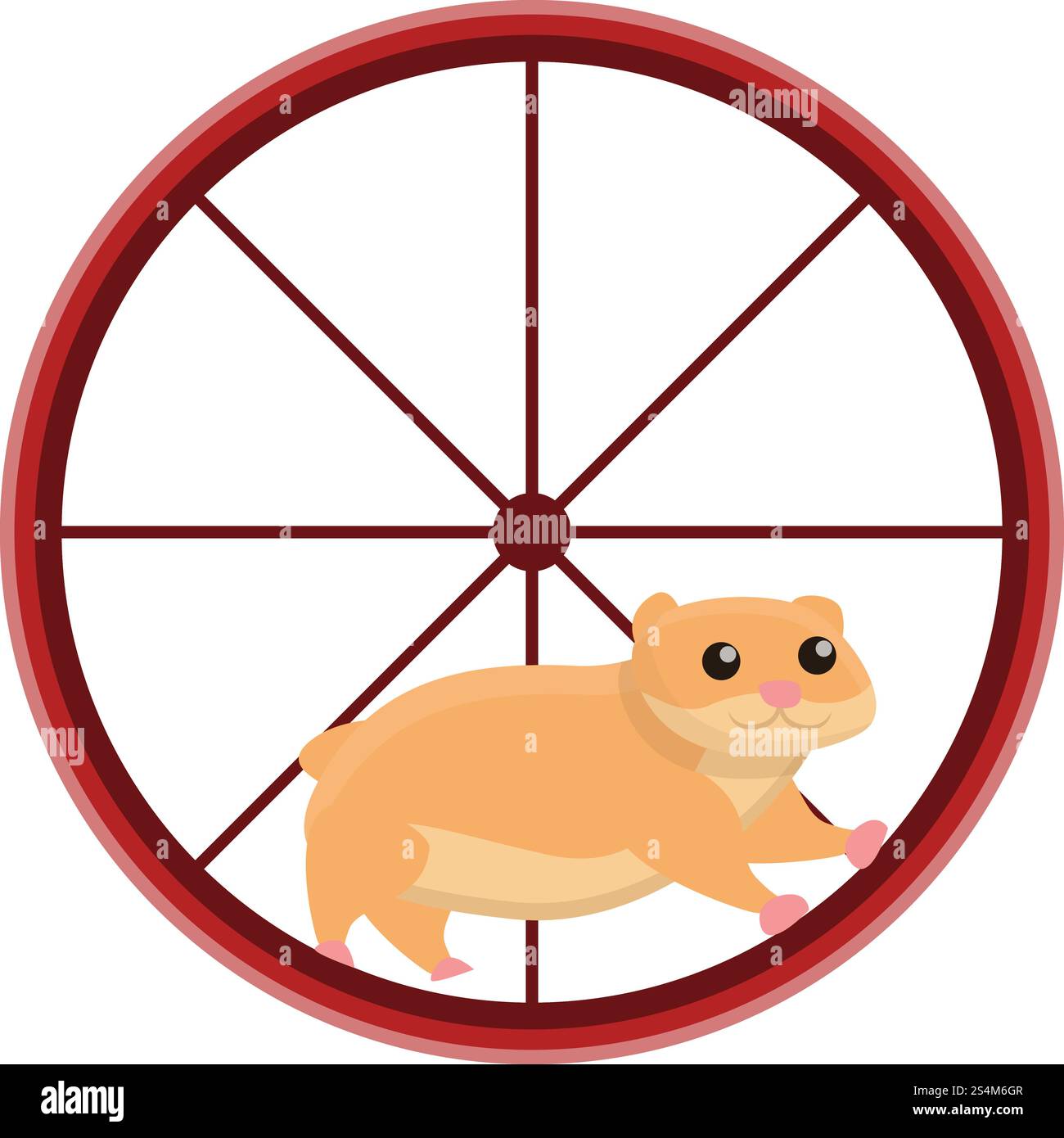 Hamster in wheel icon. Cartoon of hamster in wheel vector icon for web ...