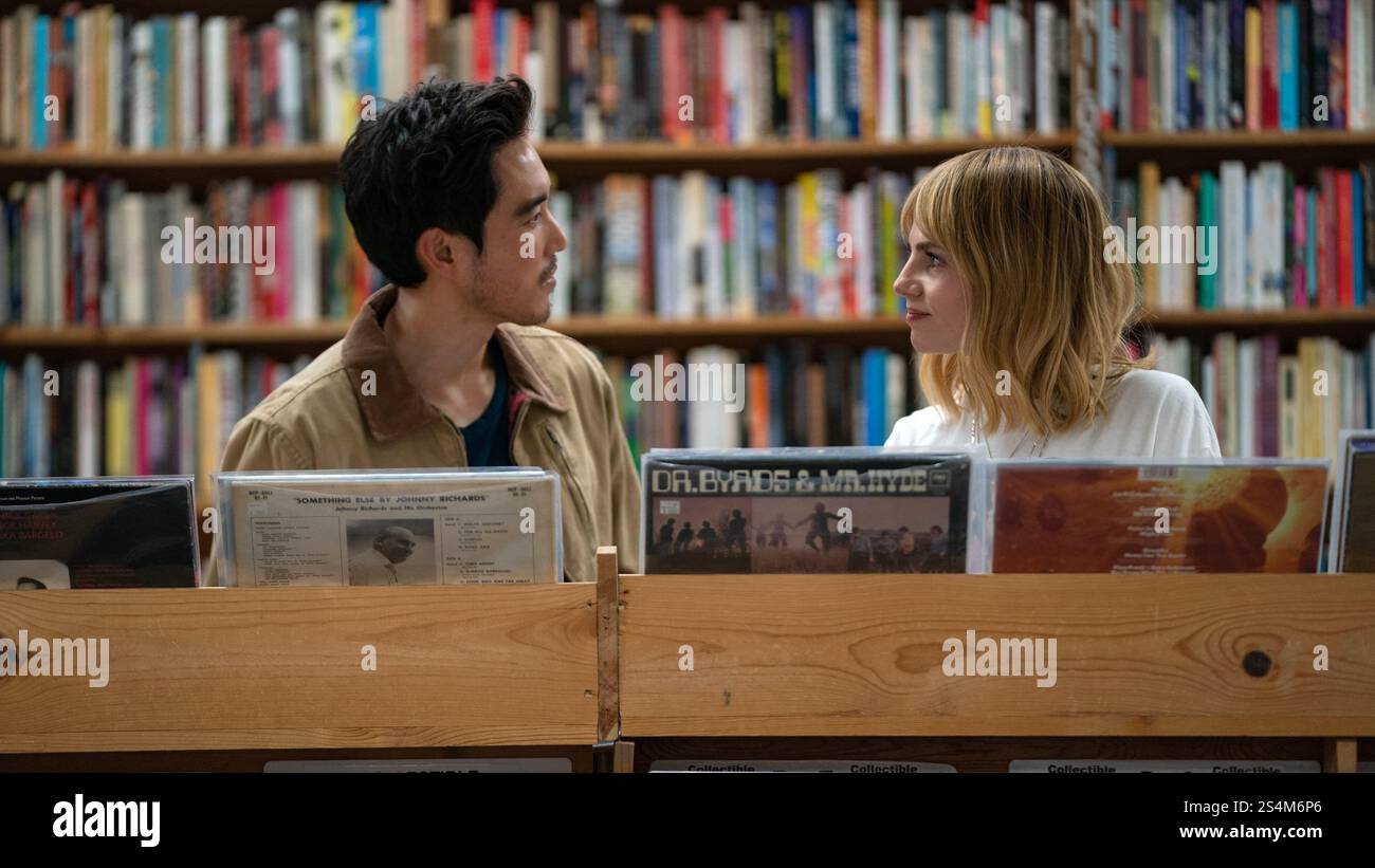 LUCY BOYNTON and JUSTIN H. MIN in THE GREATEST HITS (2024), directed by ...