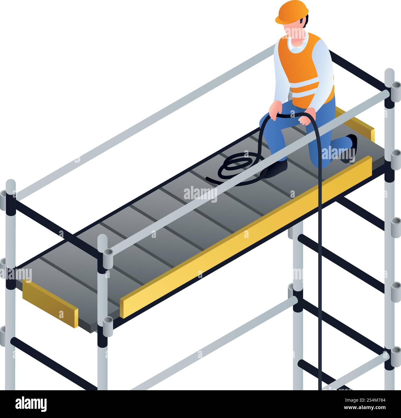 Active construction work on new Stock Vector Images - Alamy