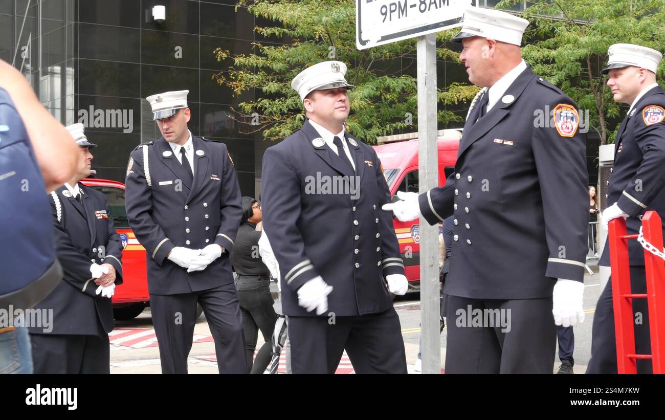 New York City, United States - 11 September 2023: Firefighters ...