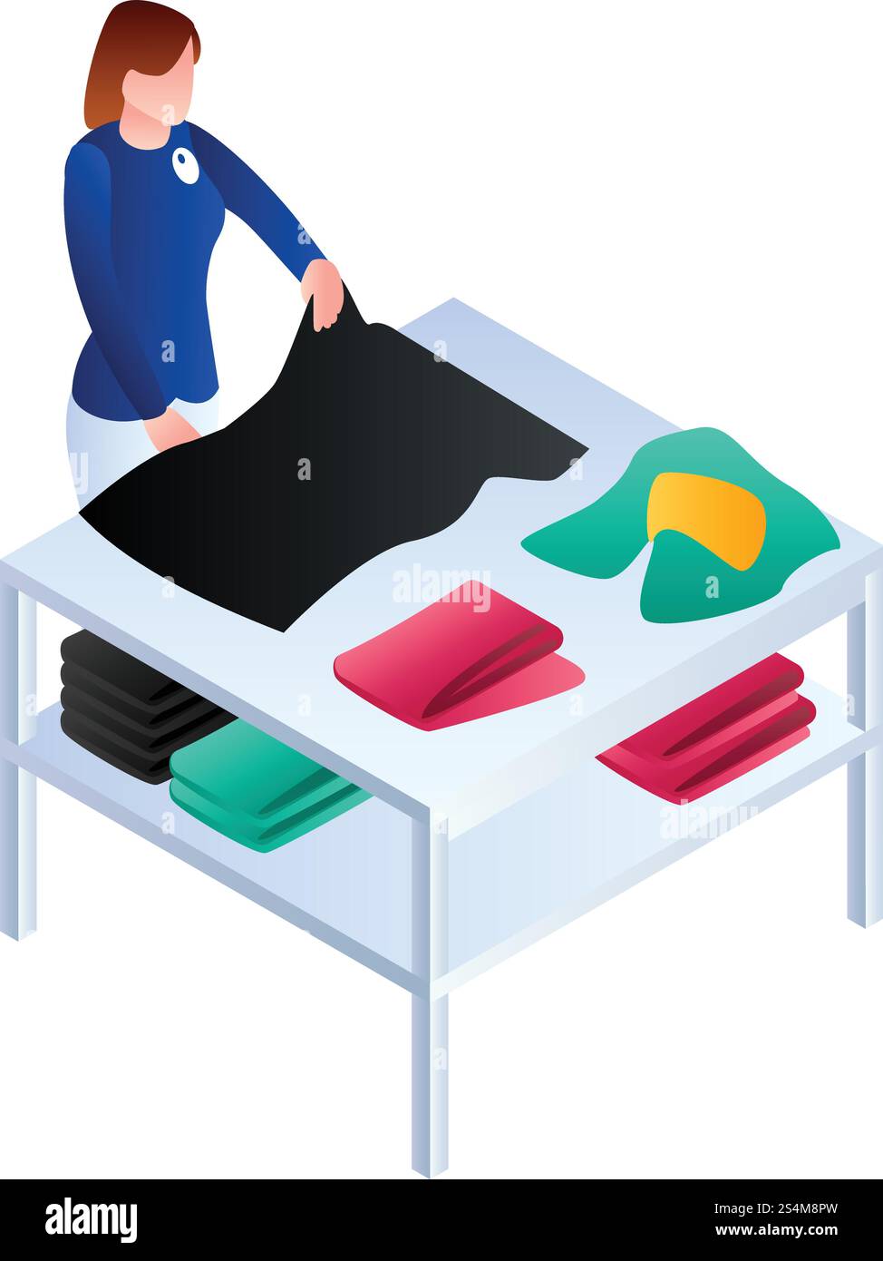 Laundry arrange clothes service icon. Isometric of laundry arrange ...