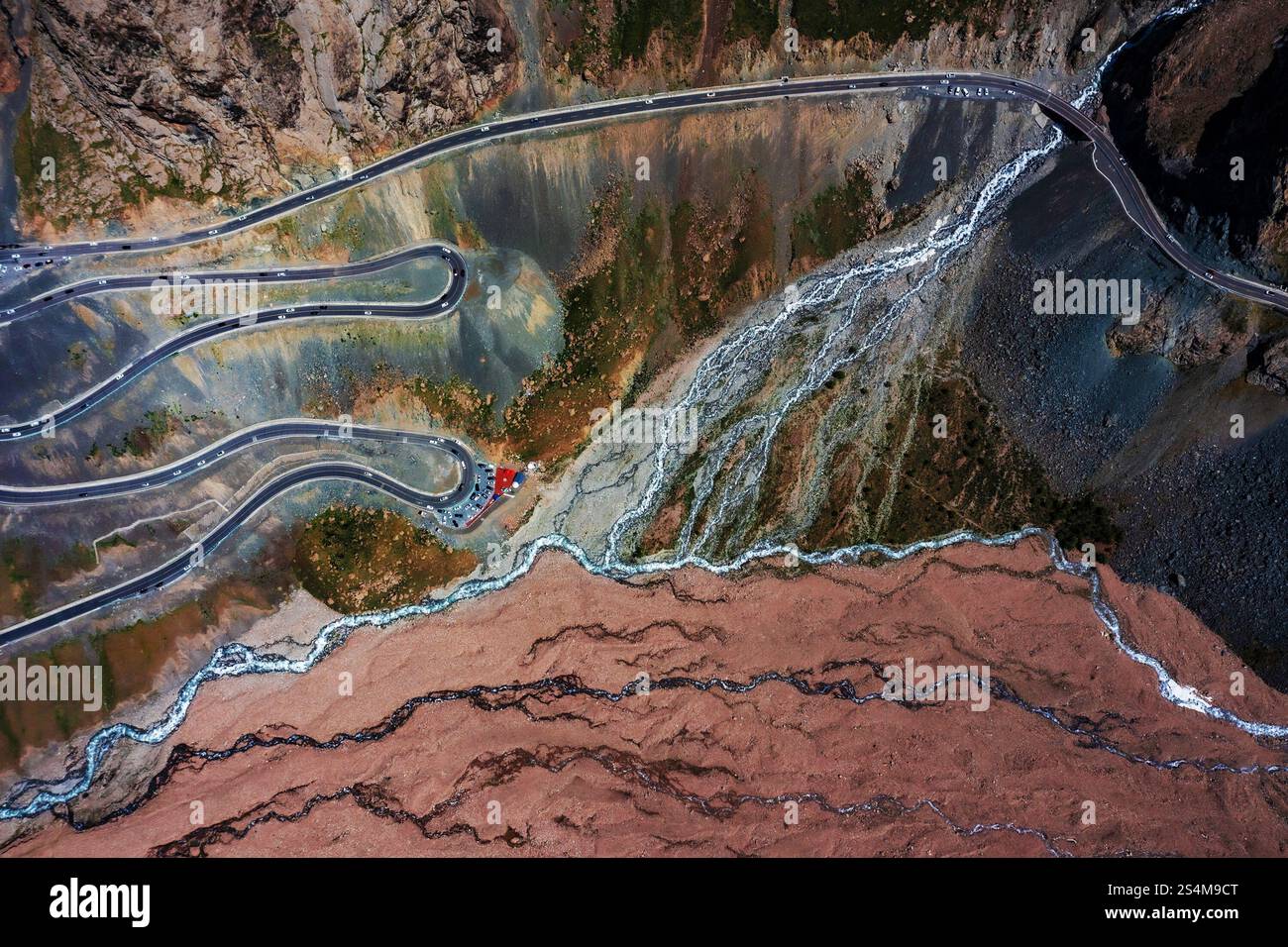Karamay, China. 13th Jan, 2025. An aerial photo shows the scenery of ...