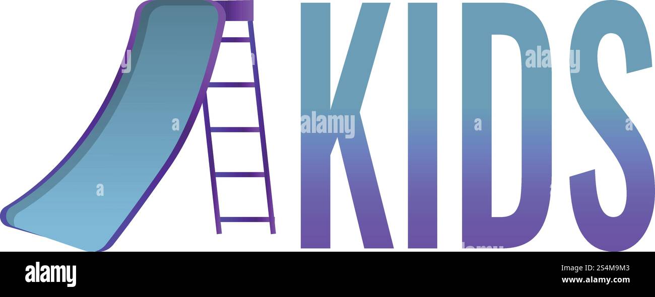 Kids slide logo. Cartoon of kids slide vector logo for web design ...