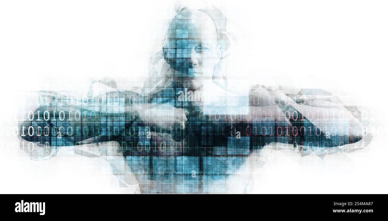 Data Visualization with Multiple Info Stream Art Stock Photo - Alamy