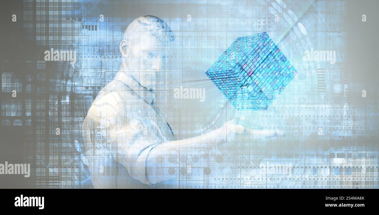 Creative Industry And Emerging Technology In Science Field Stock Photo ...