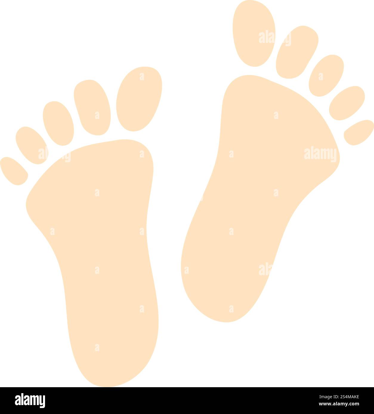 Foot Print Icon. Flat Color Design. Vector Illustration Stock Vector ...