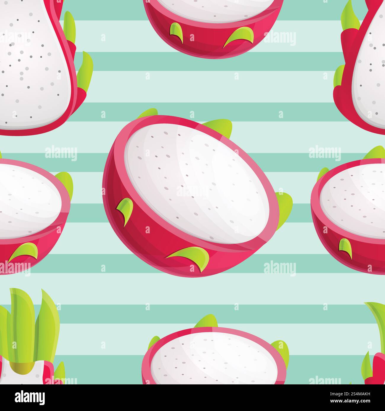 Pitaya pattern. Cartoon illustration of pitaya vector pattern for web ...