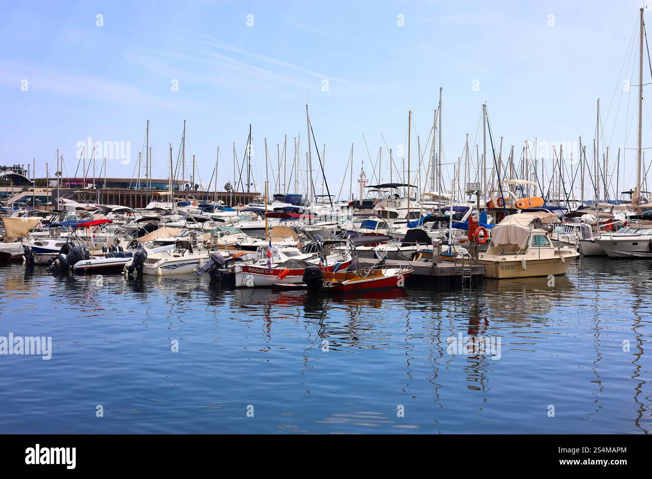 CANNES, FRANCE - August 14, 2024: Port of Cannes. Cannes hosts the ...