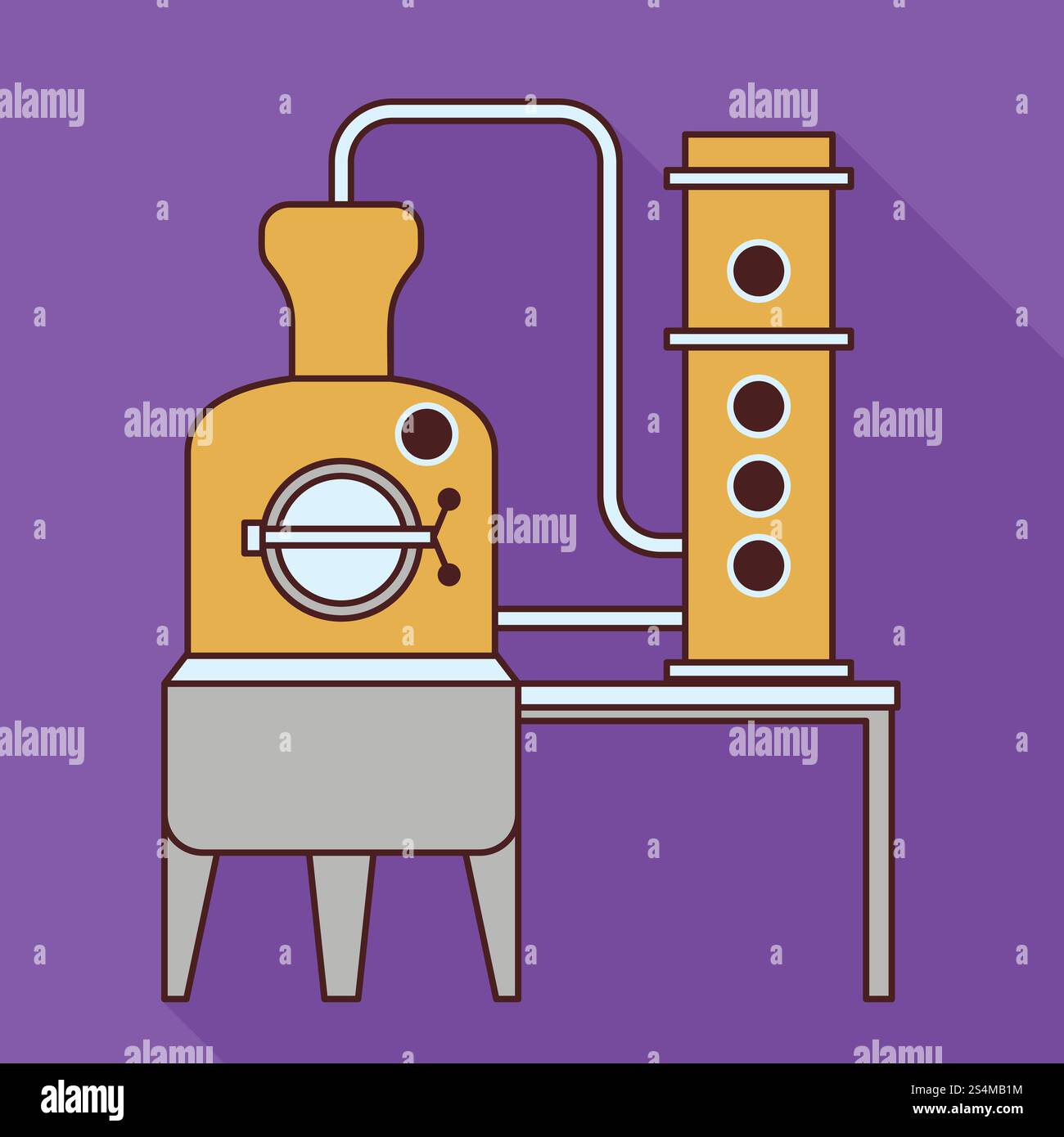 Whiskey factory icon. Flat illustration of whiskey factory vector icon ...