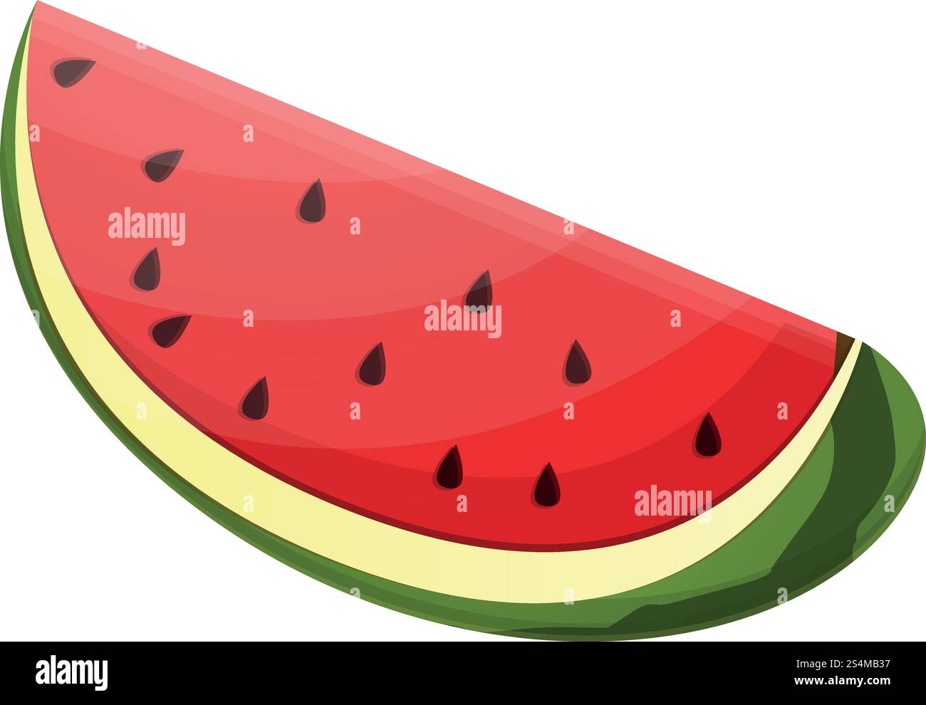 Whole watermelon slice icon. Cartoon of whole watermelon slice vector ...