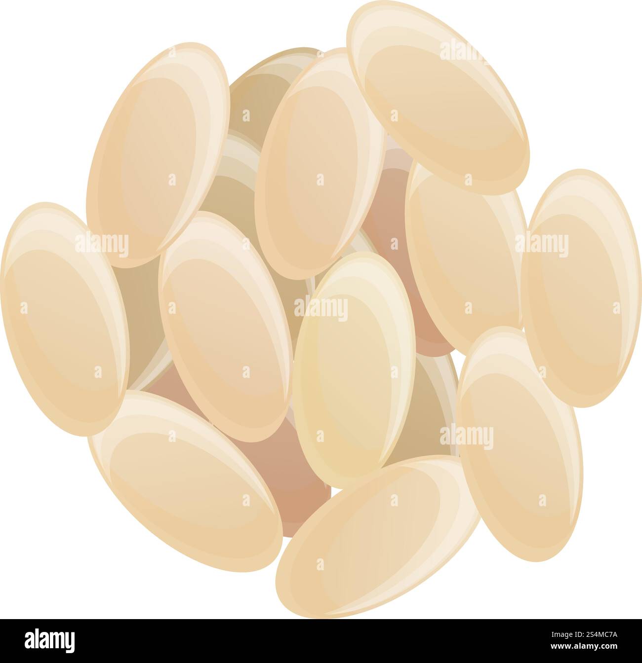 Round rice icon. Cartoon of round rice vector icon for web design ...