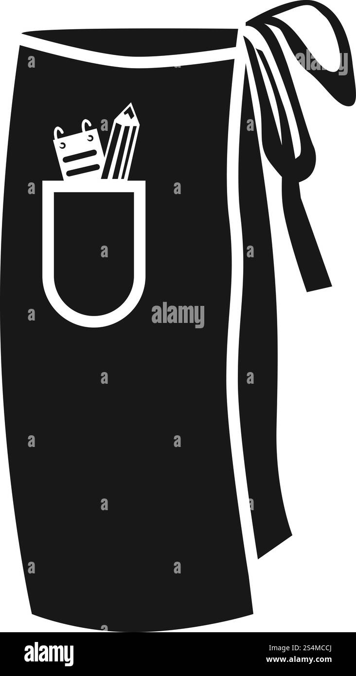 Barbers apron side icon. Simple illustration of barbers apron side ...