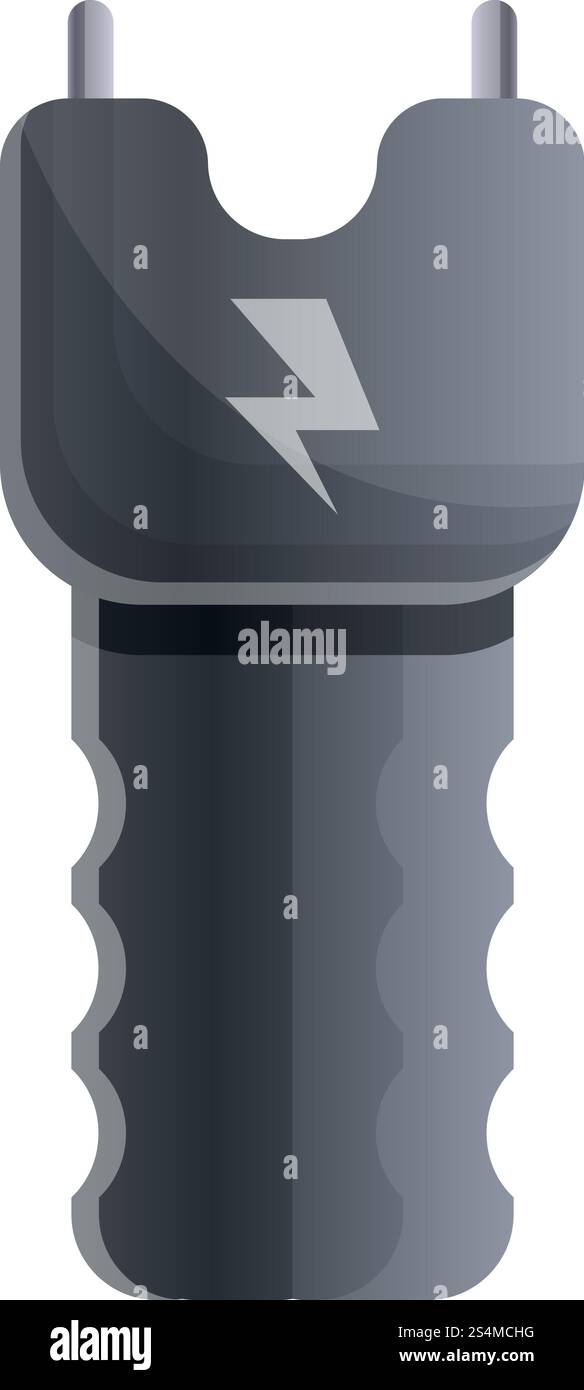 Police electric shocker icon. Cartoon of police electric shocker vector ...