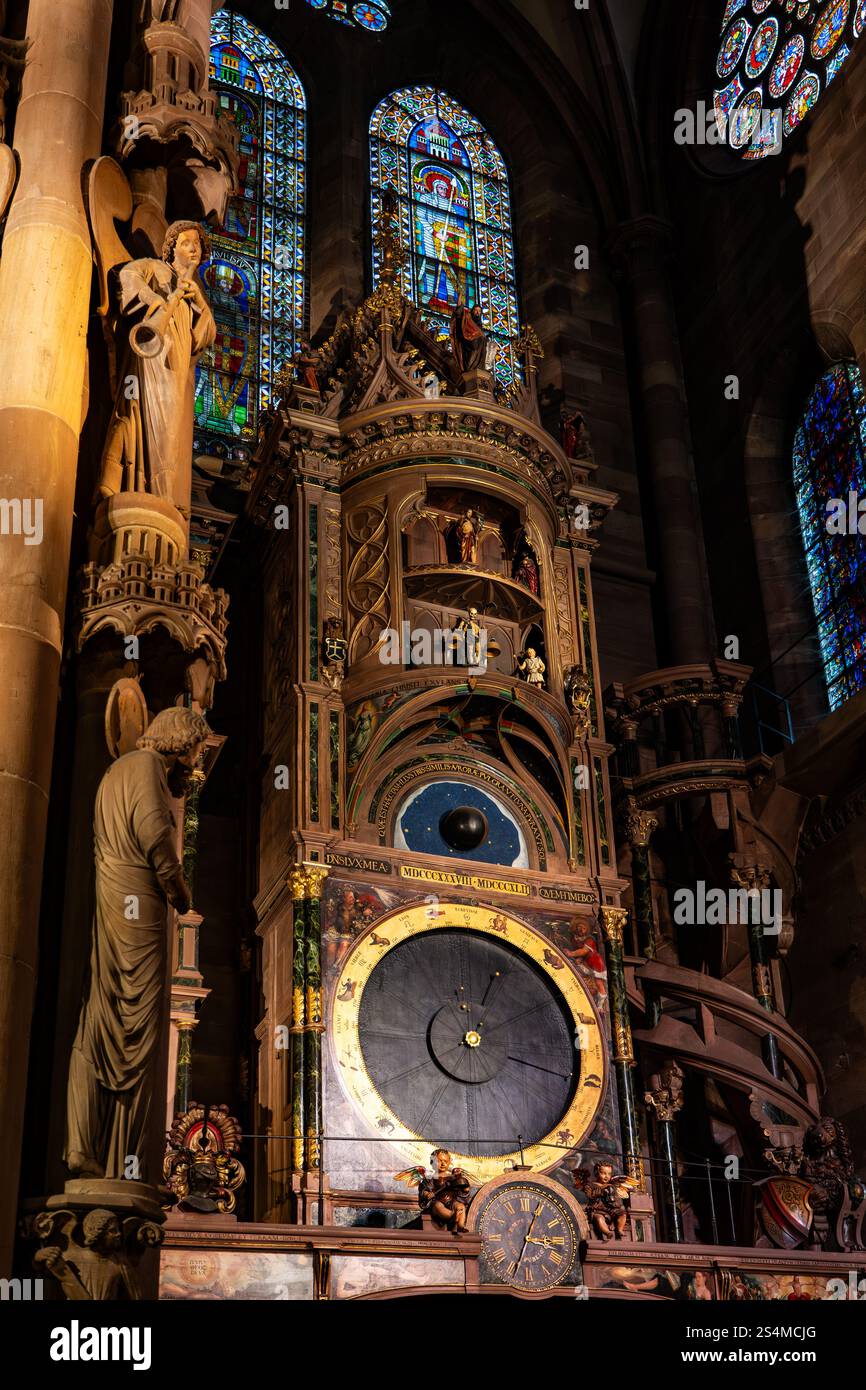 The astronomical clock of Strasbourg Stock Photo - Alamy