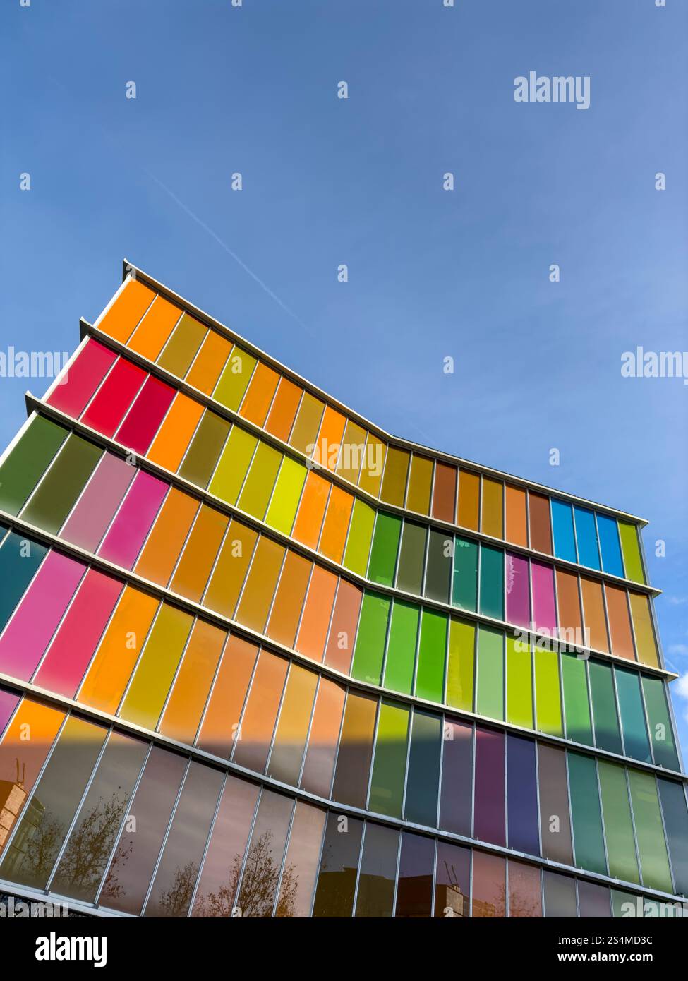 The colorful Museum of Contemporary Art of Castilla and Leon. The MUSAC ...