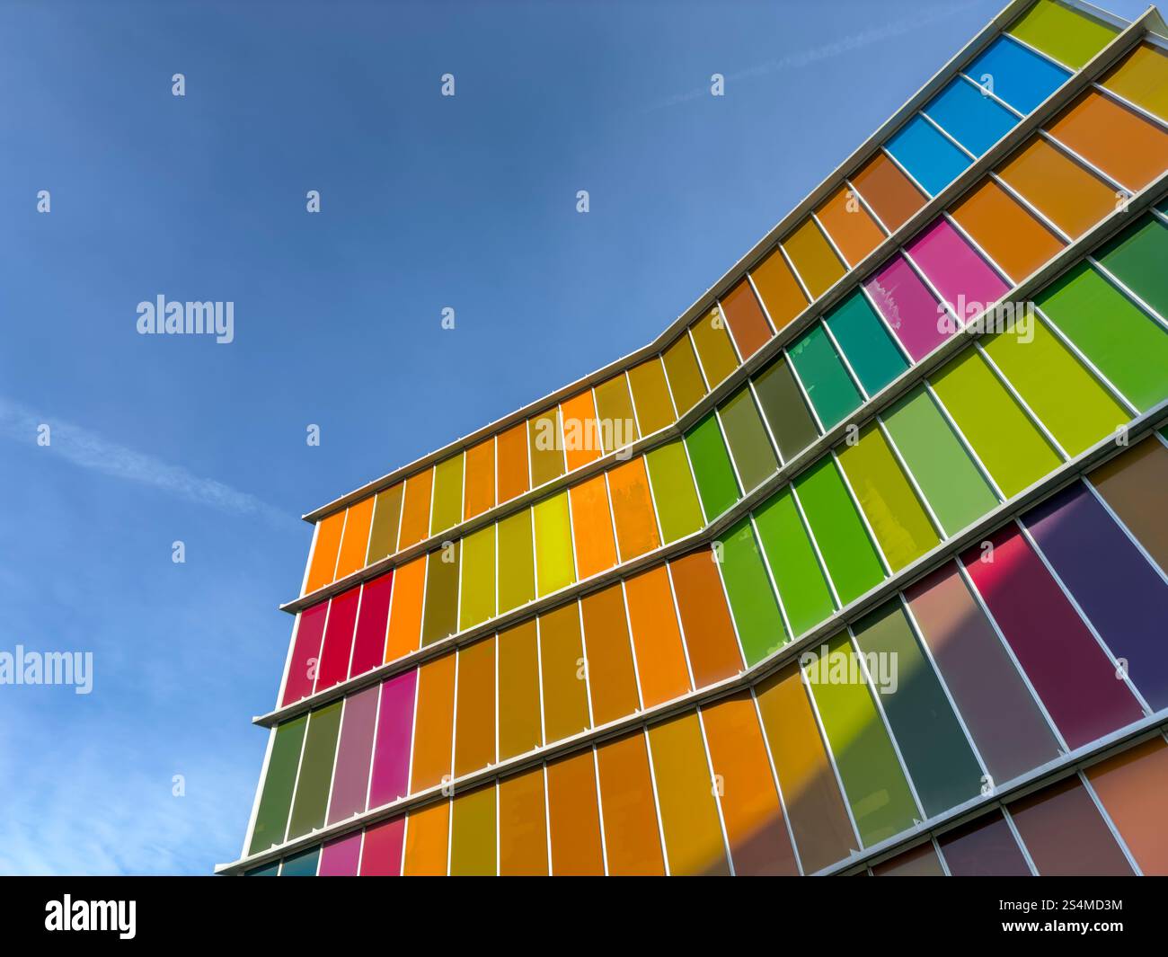 The colorful Museum of Contemporary Art of Castilla and Leon. The MUSAC ...