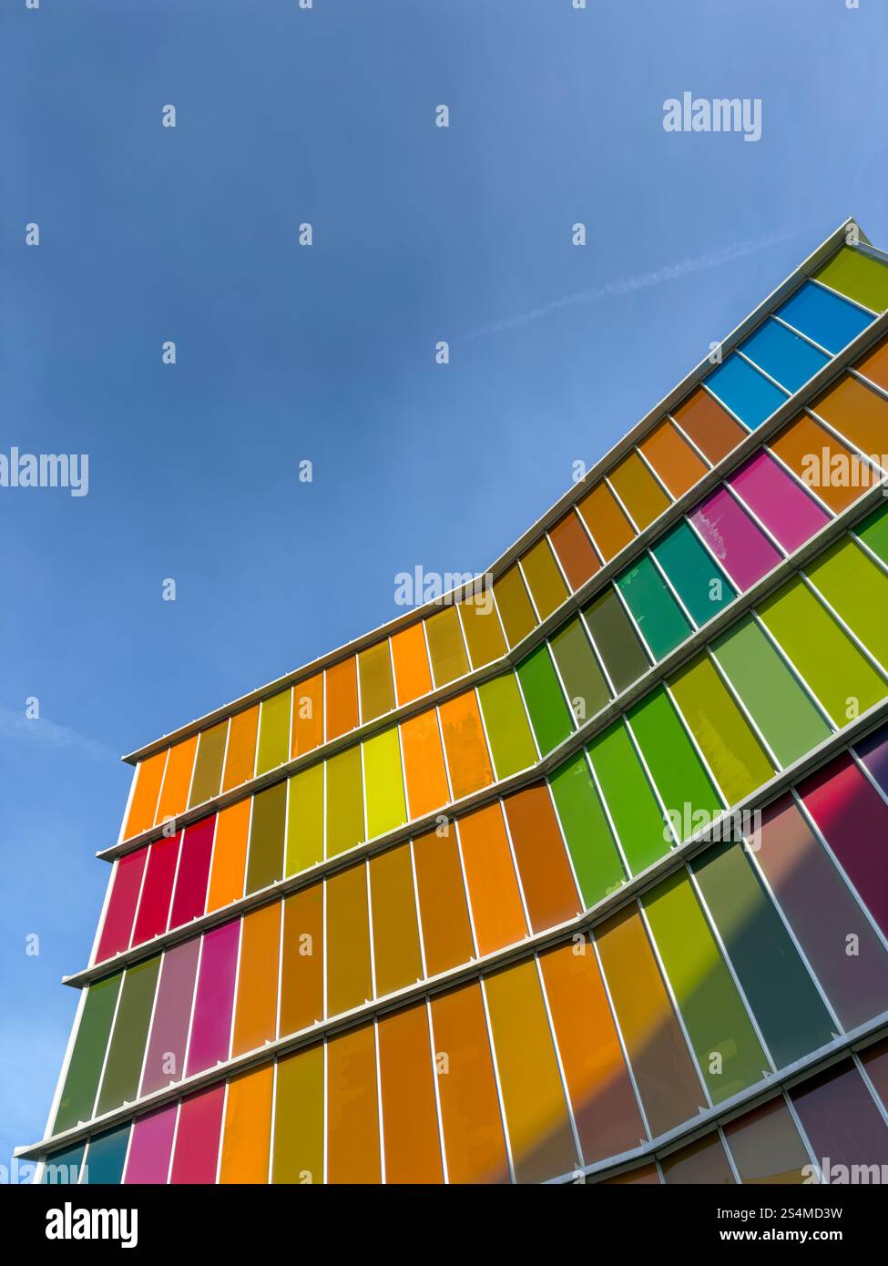 The colorful Museum of Contemporary Art of Castilla and Leon. The MUSAC ...