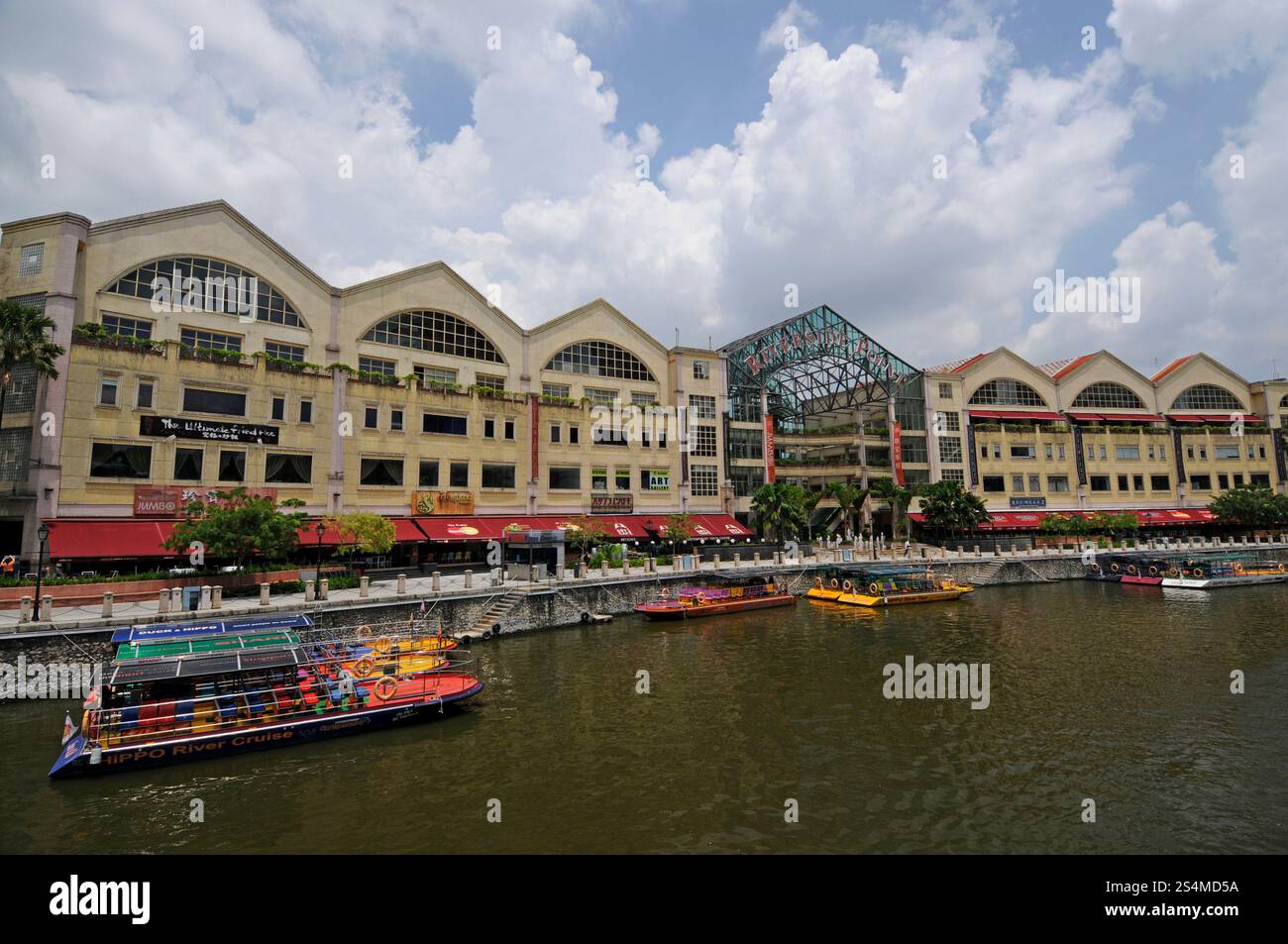 Riverside Point on Clarke Quay beside the Singapore River in Singapore.Riverside Point is ...