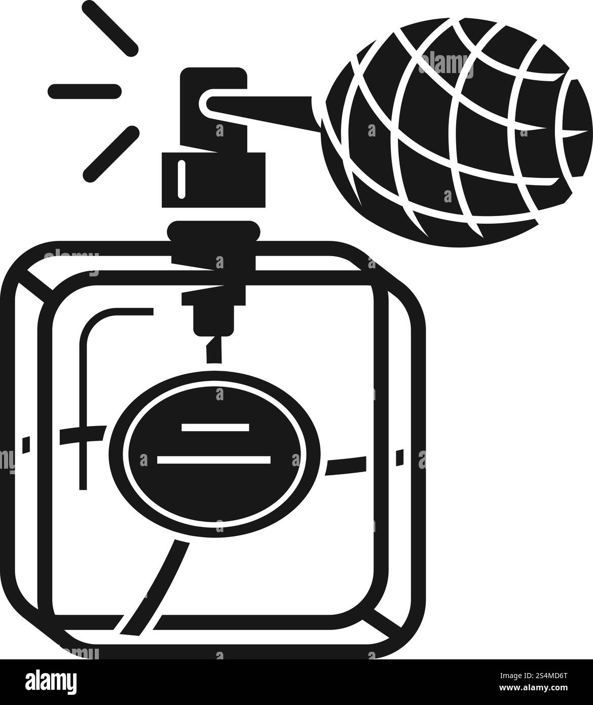 Perfume in a retro bottle icon. Simple illustration of perfume in a ...