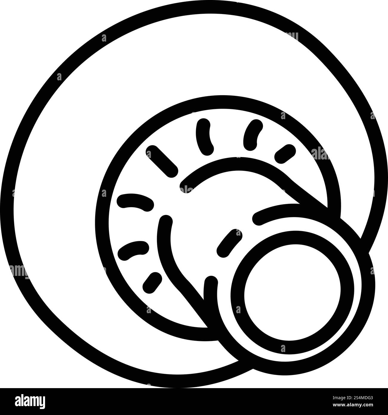 Champignon rear view icon. Outline champignon rear view vector icon for ...