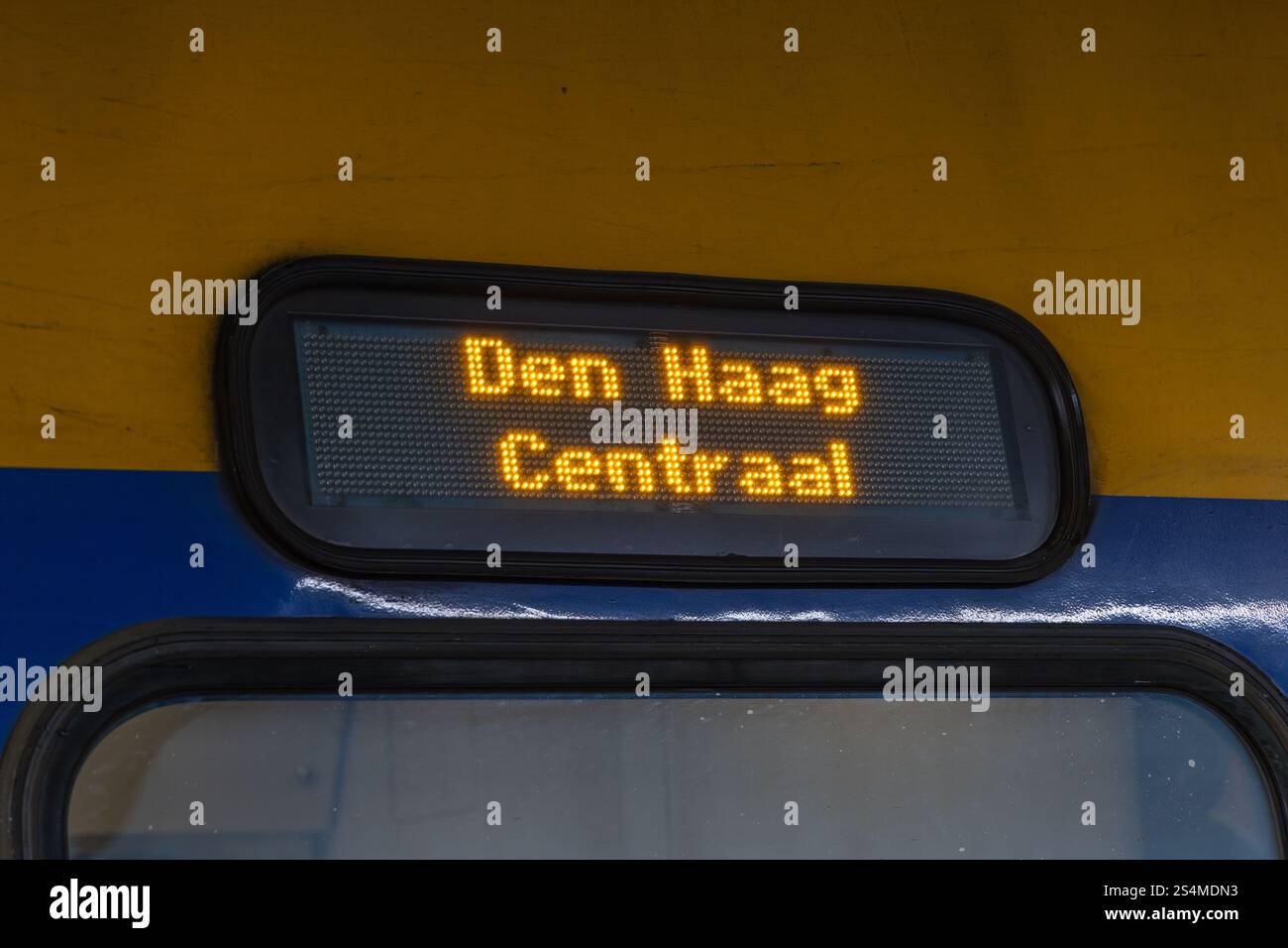 Utrecht, the Netherlands. 15 December 2024. Train with led display ...