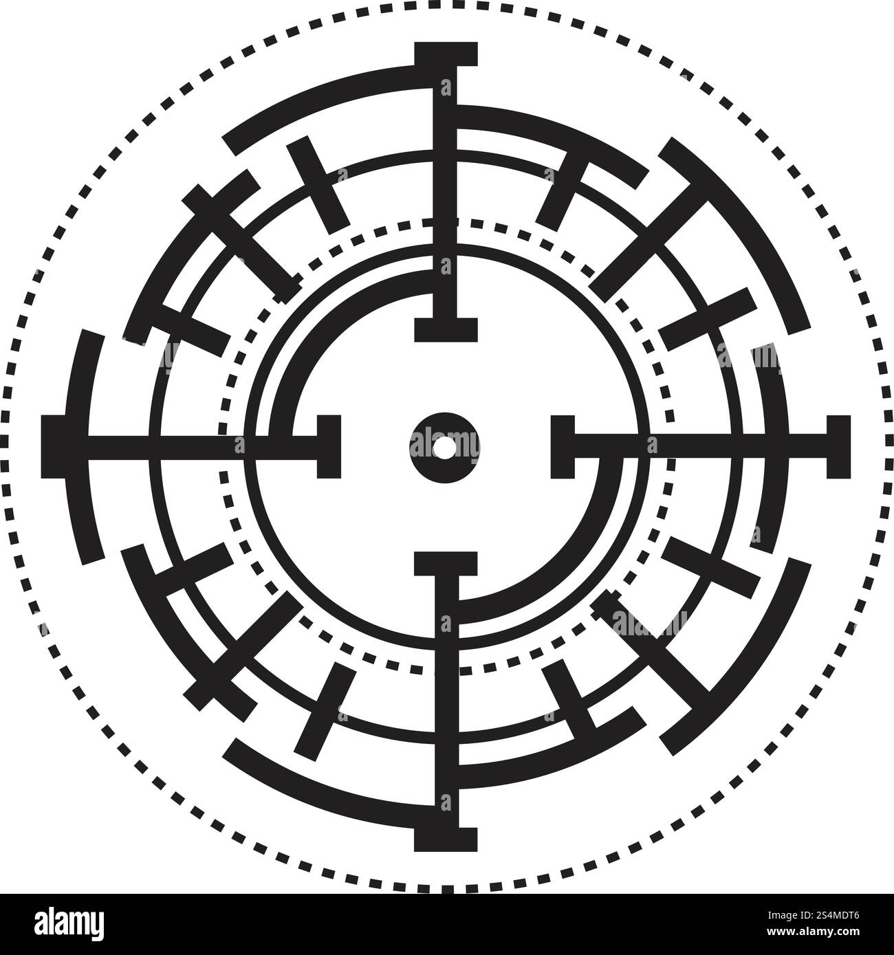 Sniper target icon. Simple illustration of sniper target vector icon ...