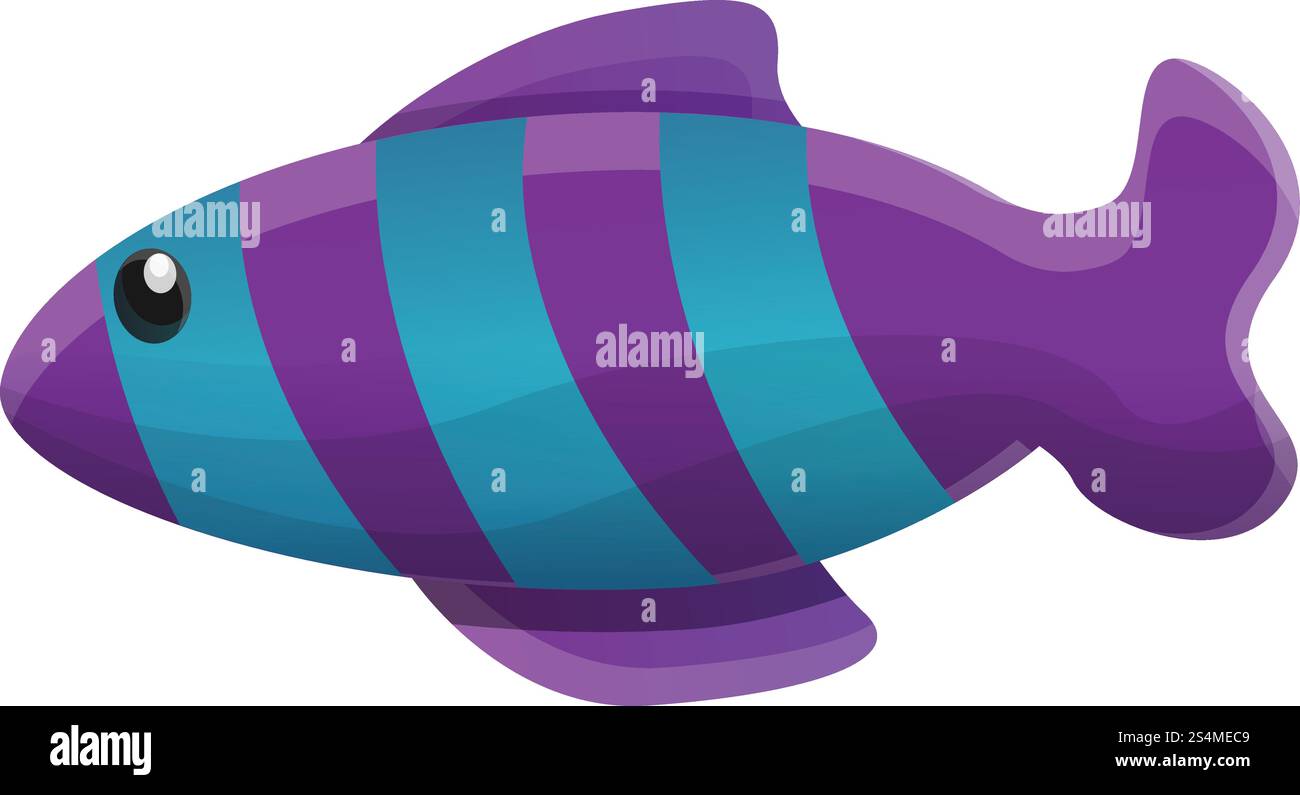 Striped blue purple icon. Cartoon of striped blue purple vector icon ...