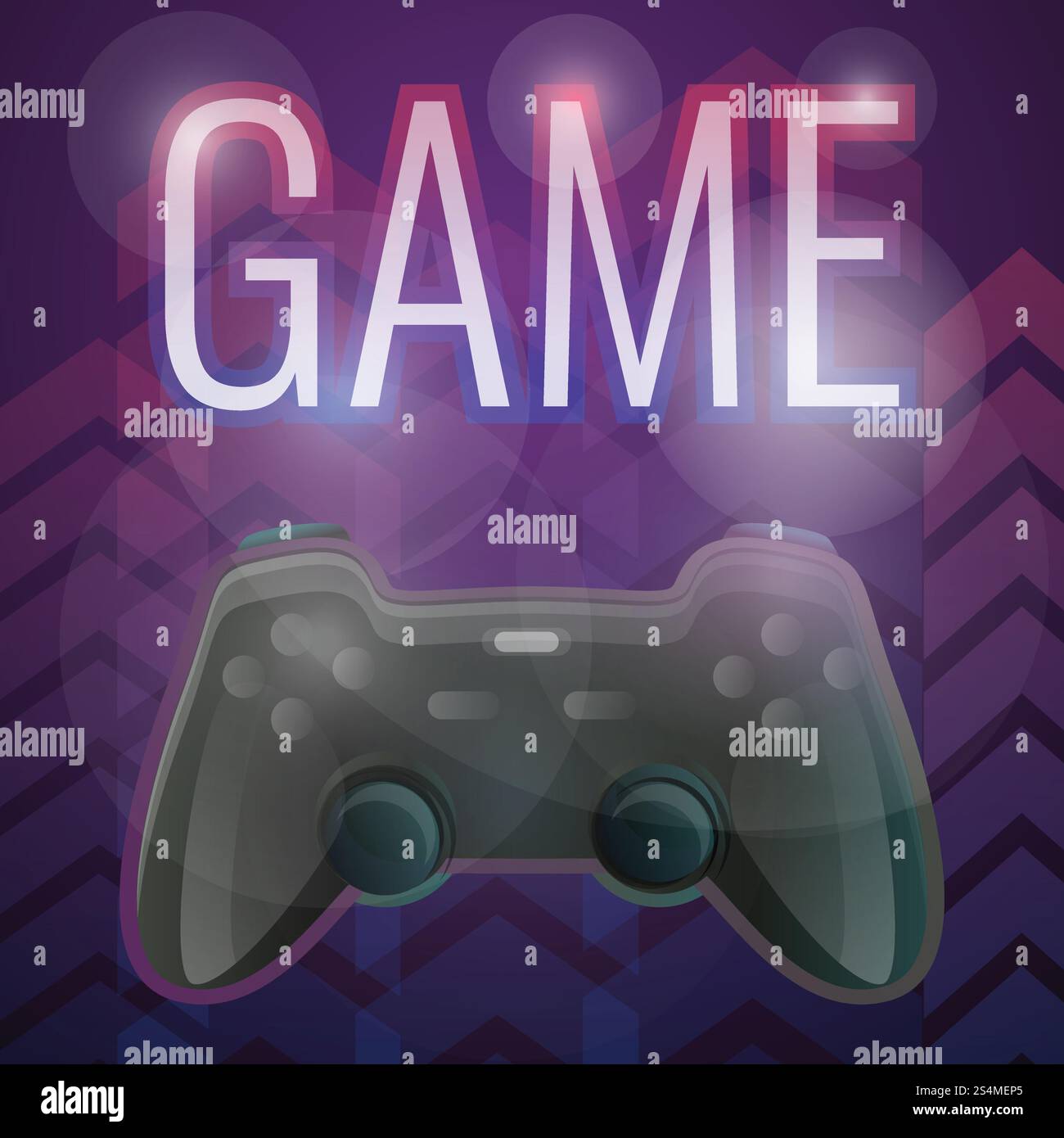 Game controller concept background. Cartoon illustration of game ...