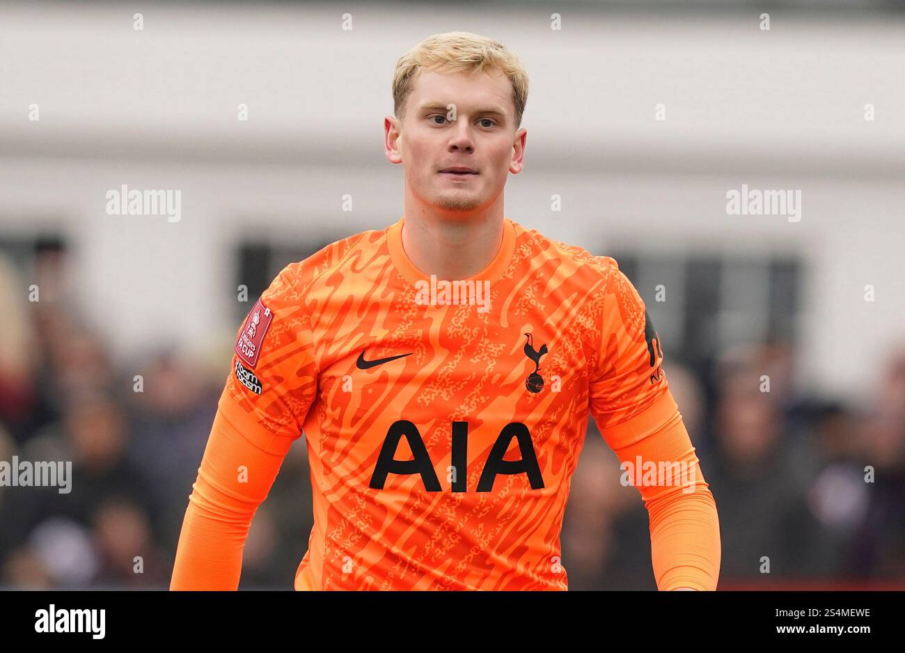 Tamworth, UK. 11th Jan, 2025. Antonin Kinsky of Tottenham during the FA ...