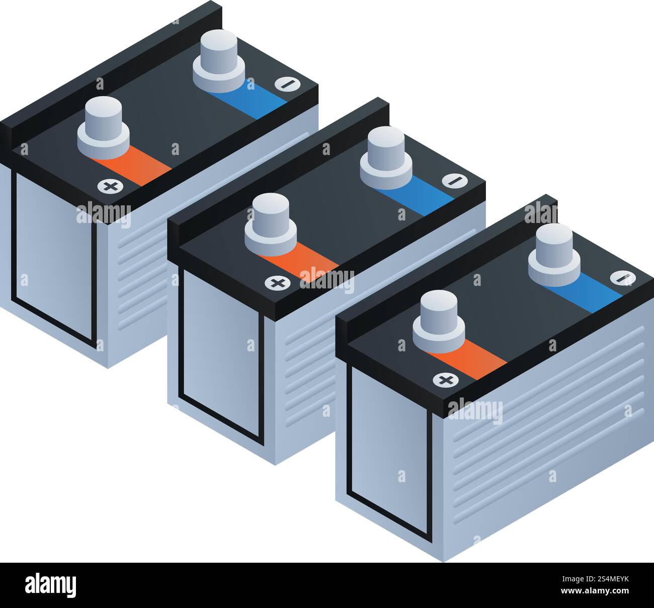 Pack of battery icon. Isometric of pack of battery vector icon for web ...