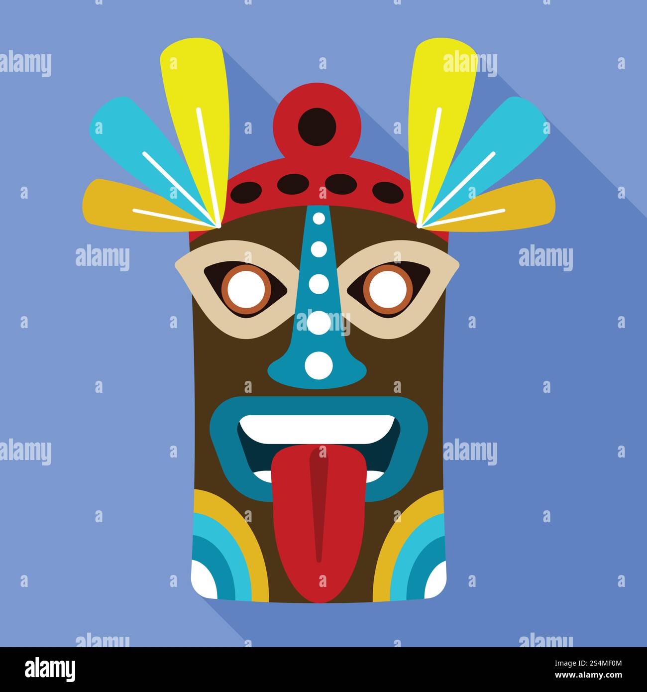 Wood tiki idol icon. Flat illustration of wood tiki idol vector icon ...