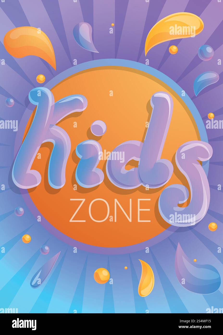 Kids zone concept banner. Cartoon illustration of kids zone vector ...