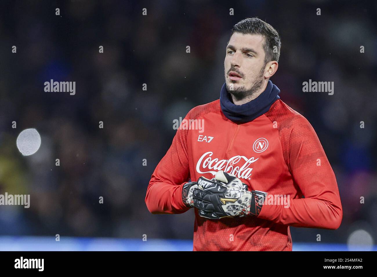 Naples, Italy. 12th Jan, 2025. Napoli's Italian goalkeeper Simone ...