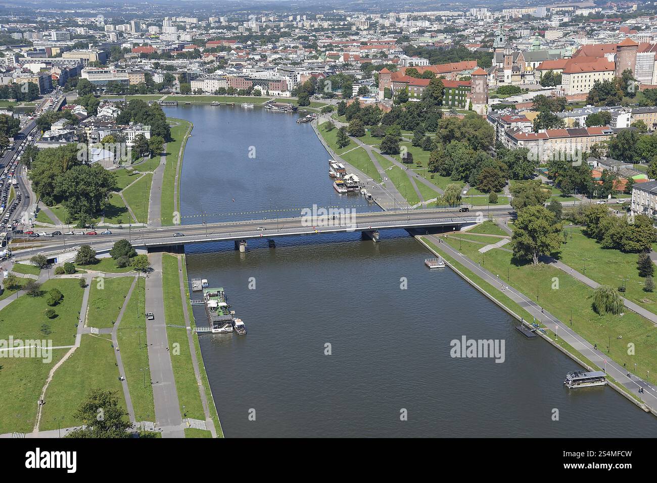 Wisla River and Wawel Castle in Krakow, Poland, January 12, 2025. (CTK ...
