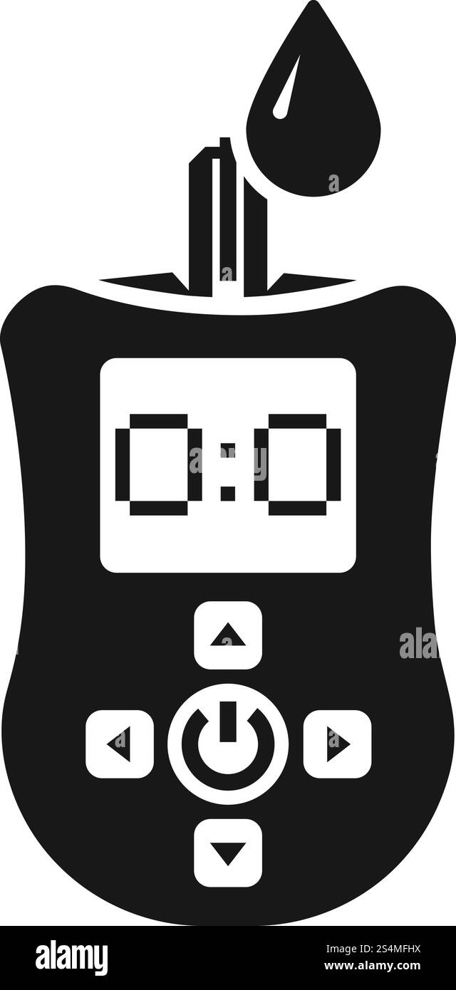 Modern glucose meter icon Stock Vector Images - Alamy