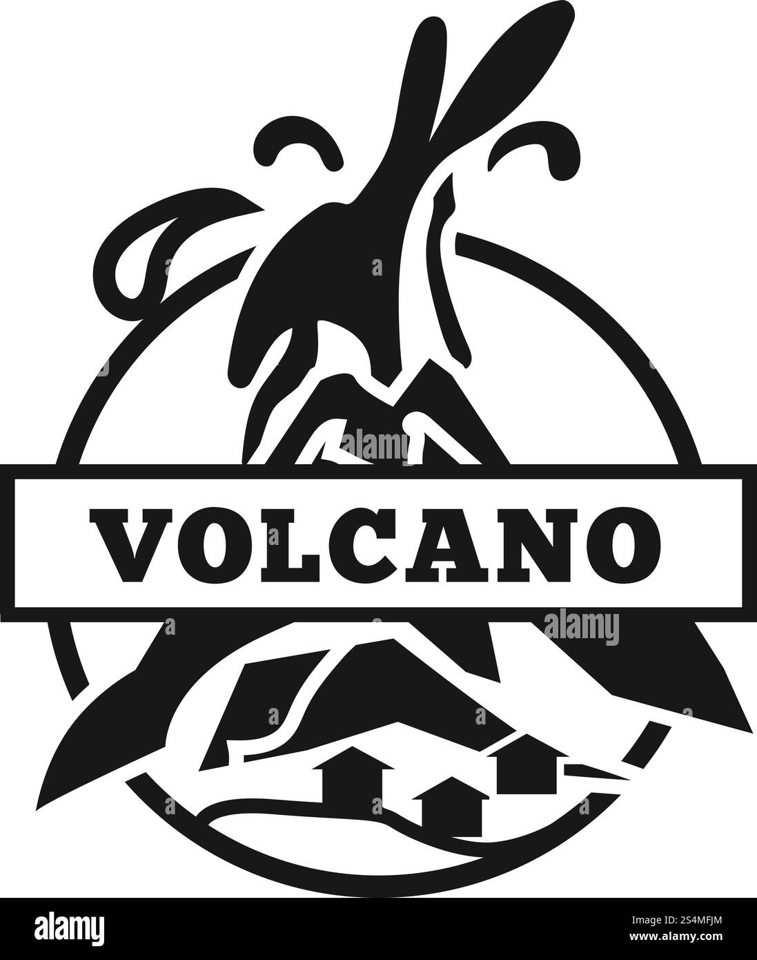 American volcano logo. Simple illustration of american volcano vector ...