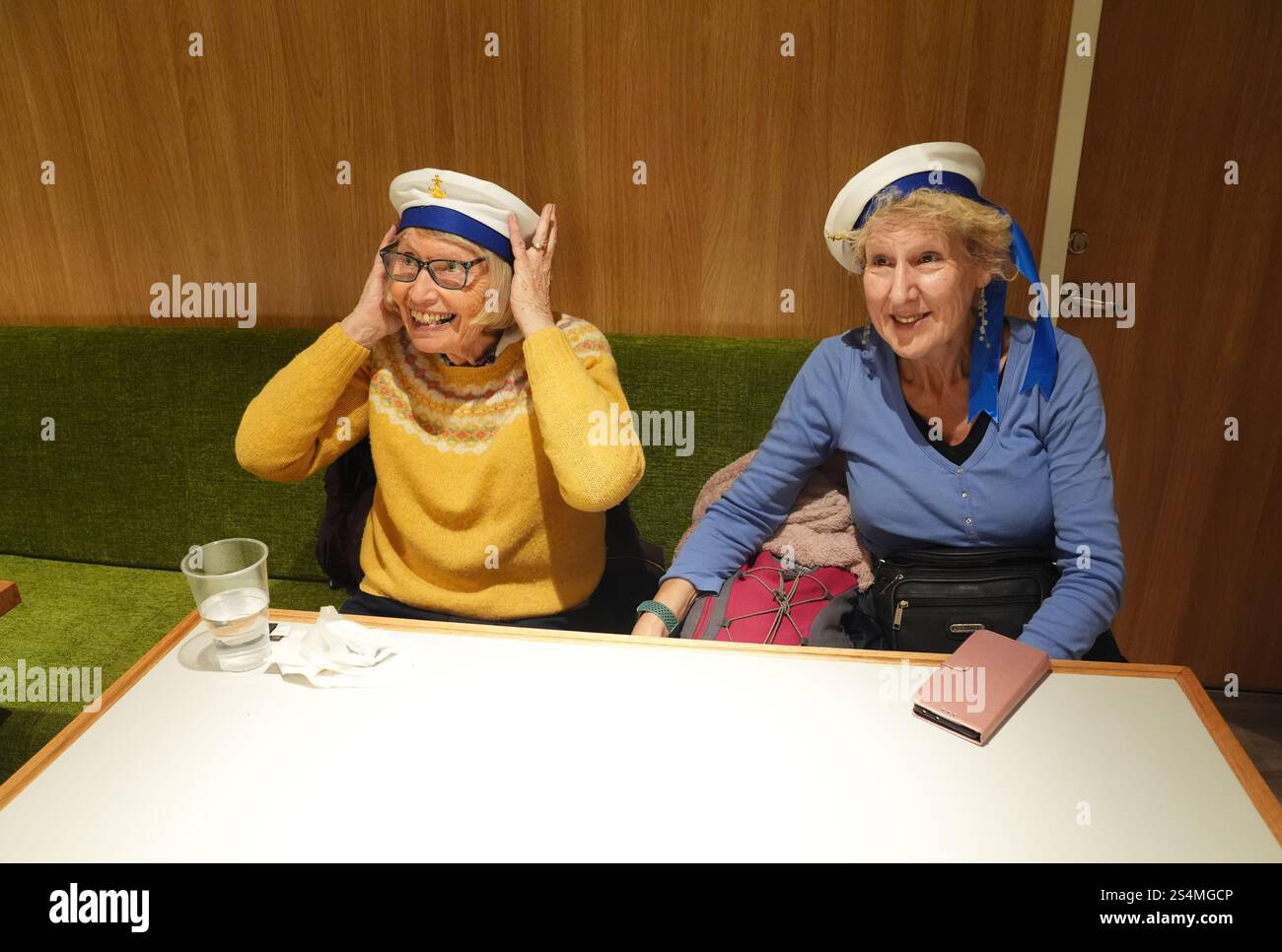 Passengers onboard The Glen Sannox ferry as it journeys from Troon to ...