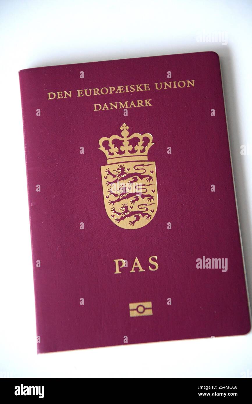 Kastrup/Copenhagen/ Denmark/13 JANUARY 2025/.Danish passport also ...