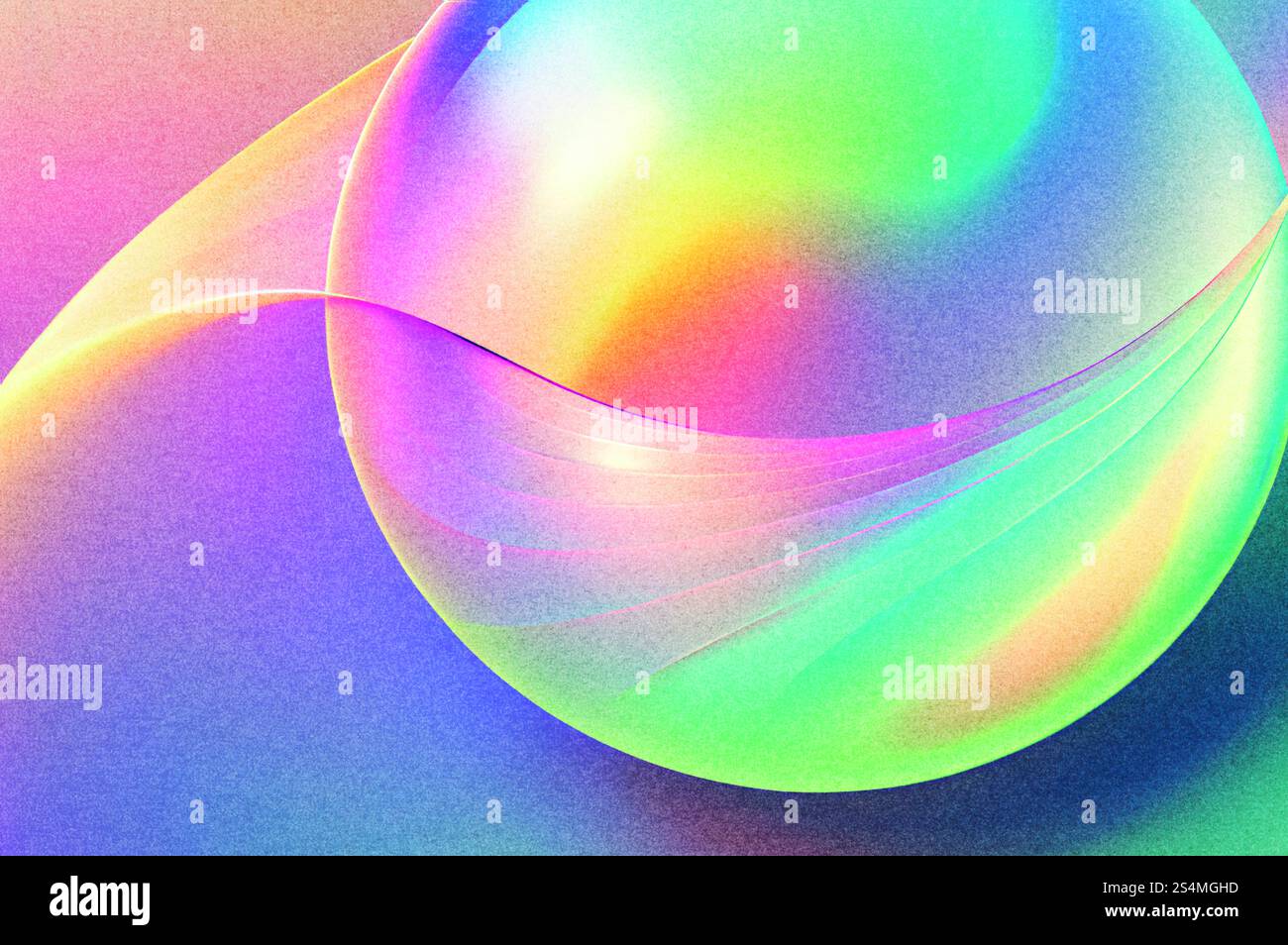 Vivid hues blend seamlessly in an abstract composition featuring a ...