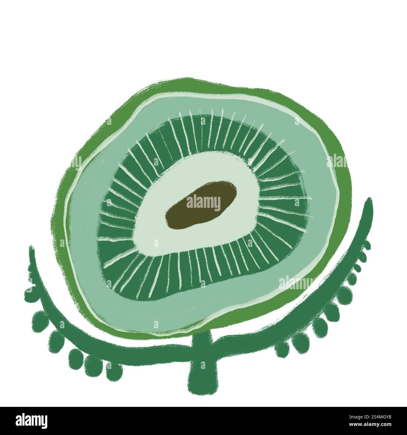 Vibrant green floral design features Cut Out Stock Images & Pictures ...