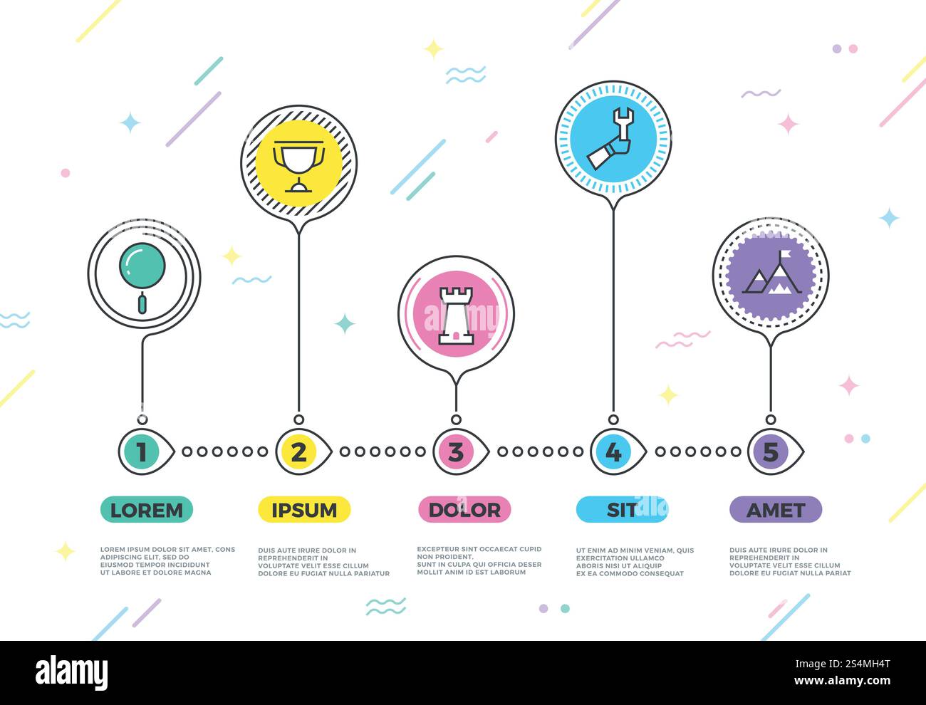 Process vector business infographic with strategy steps for company ...