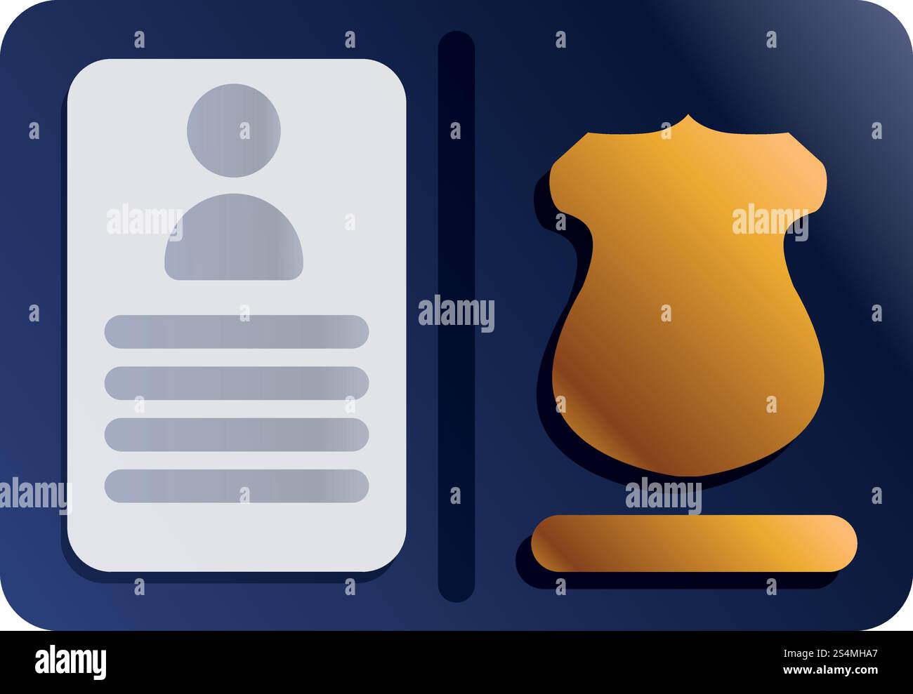 Police id passport icon. Cartoon of police id passport vector icon for ...