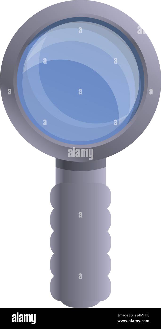 Police magnify glass icon. Cartoon of police magnify glass vector icon ...