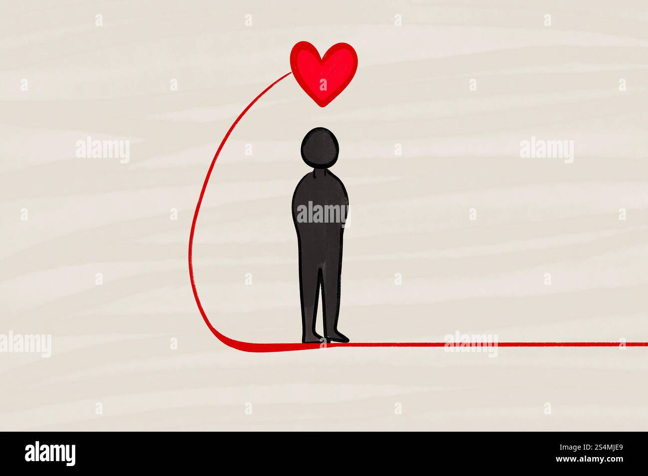 A minimalistic health illustration featuring a black silhouette figure ...