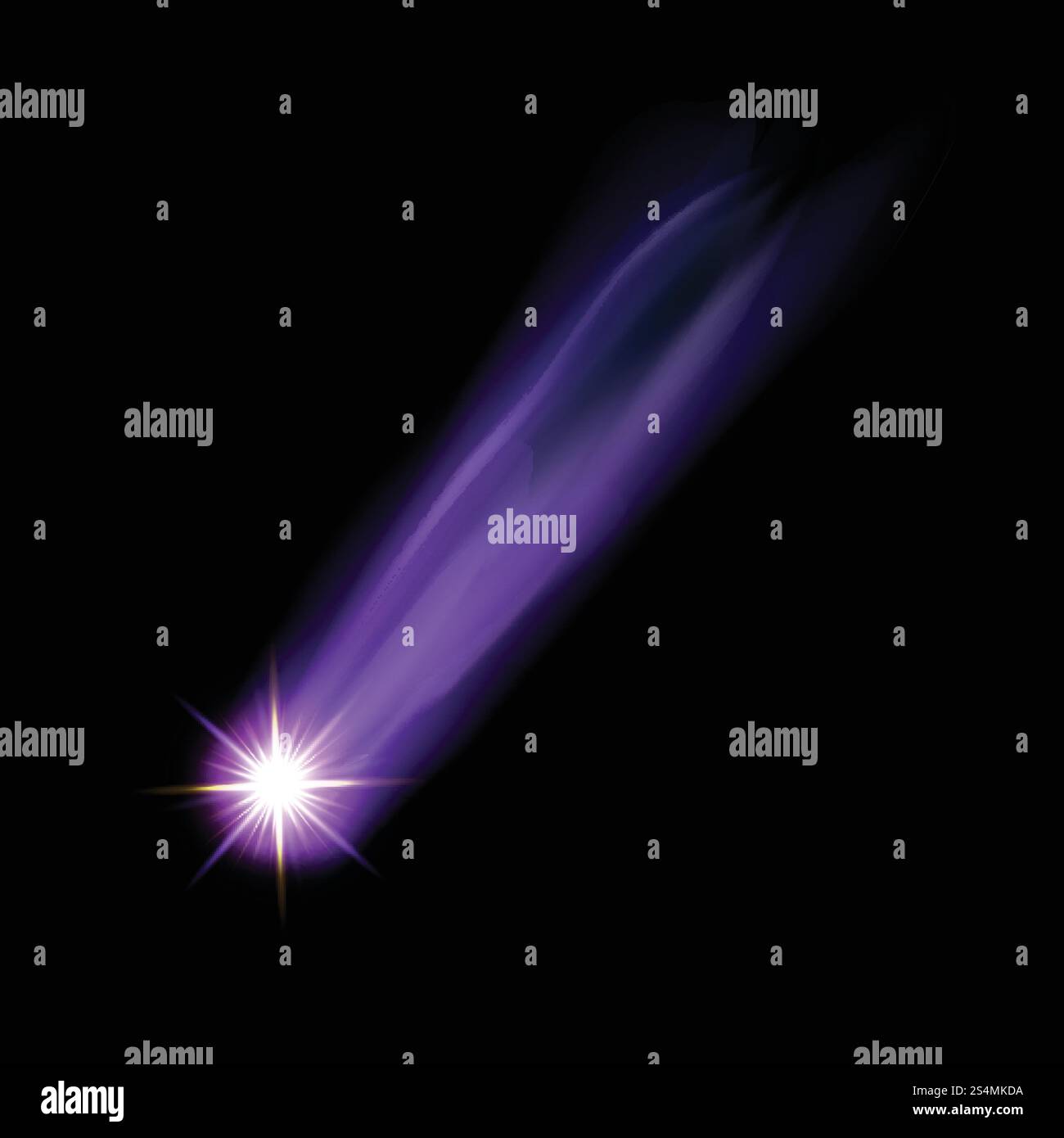 Star comet icon. Realistic illustration of star comet vector icon for ...